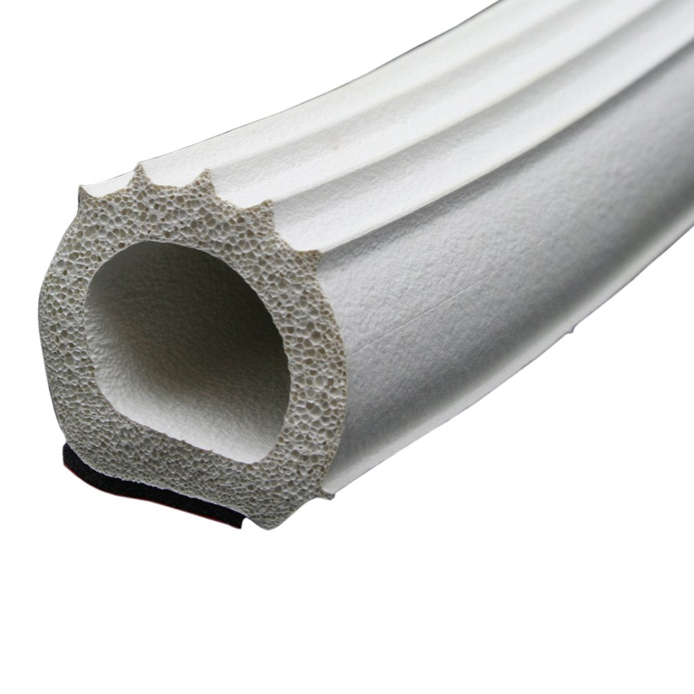 AP Products | Ribbed D Seal with Tape Foam D Seal with Hats 1" x 1" x