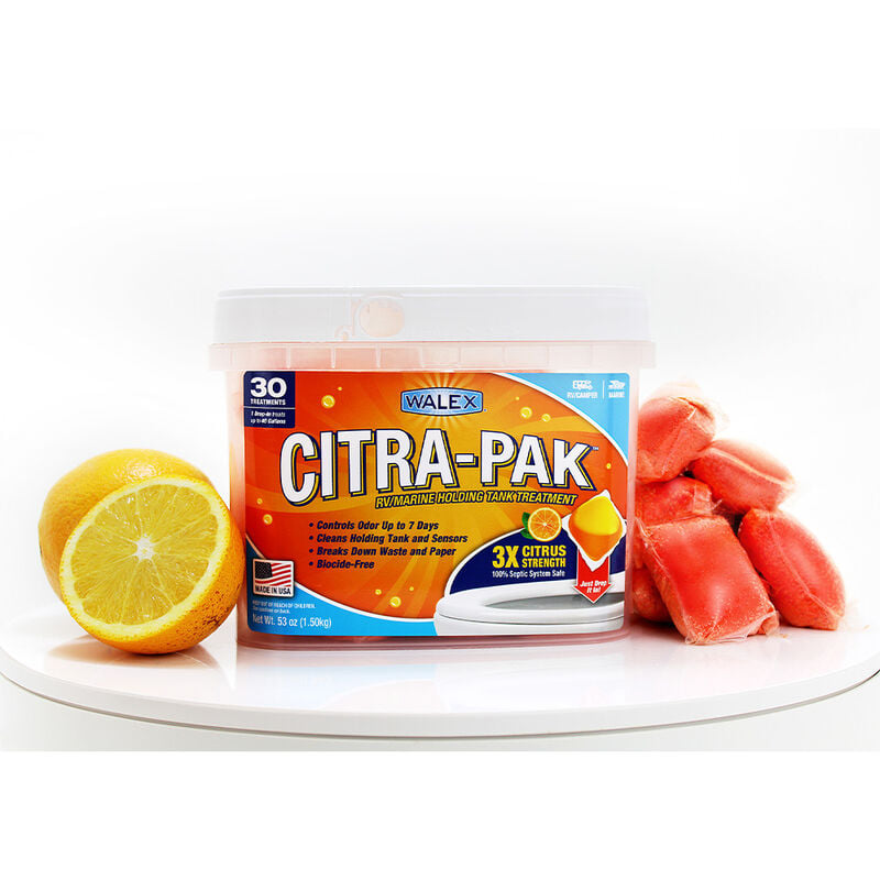 Walex | Black Tank Deodorizer | CITRAPAK30 | 30 Pack | Citrus