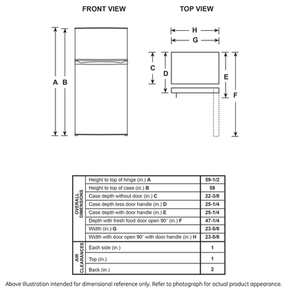 GE Appliances | 9.8 Cubic Foot RV Refrigerator | GPV10FSNSB | 12 Volt