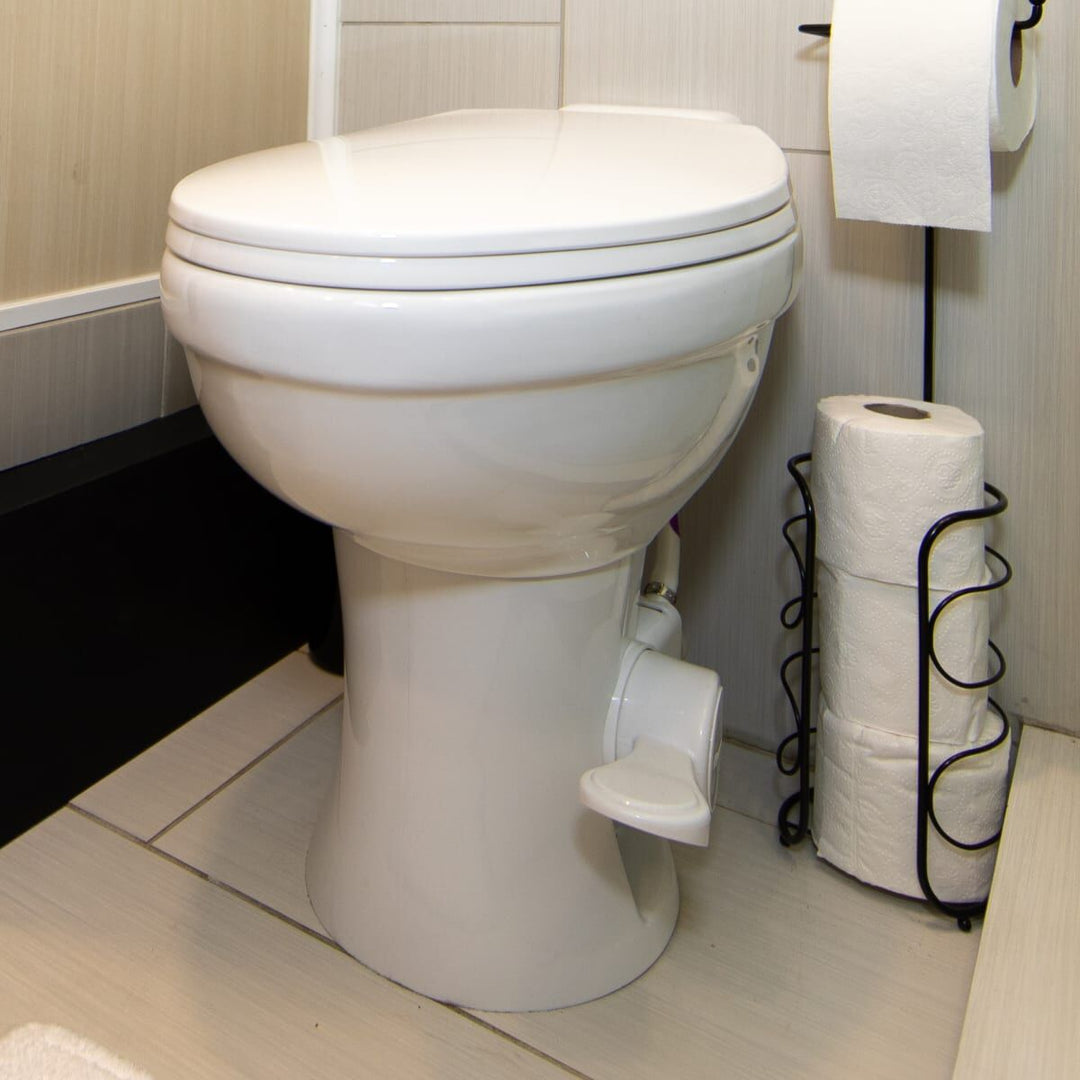 Lippert | Flow Max RV Toilet - Elongated Ceramic Bowl | 2022113192