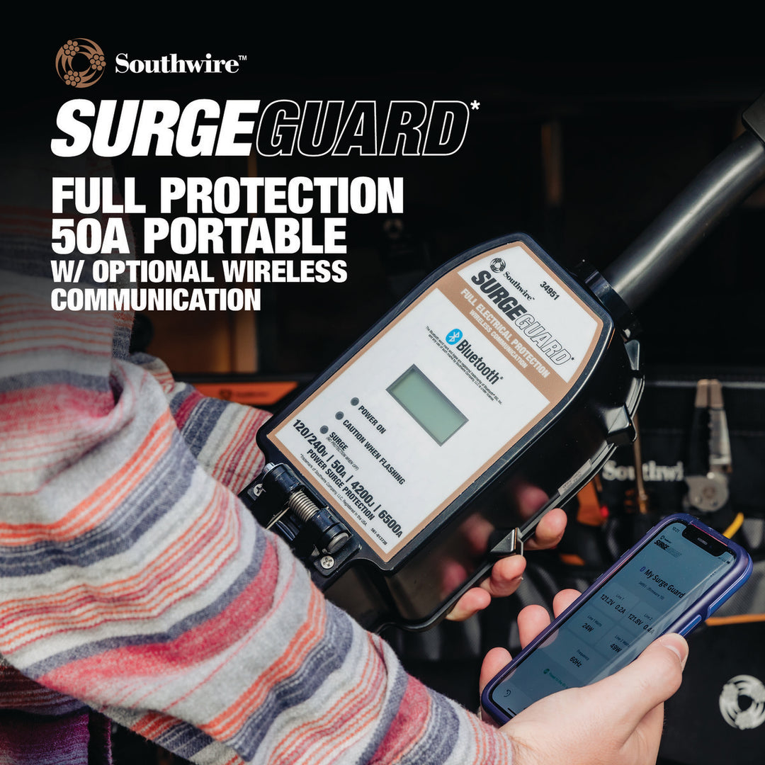 Southwire | 50 Amp Surge Protector | 34951 | Bluetooth | Compatible wi