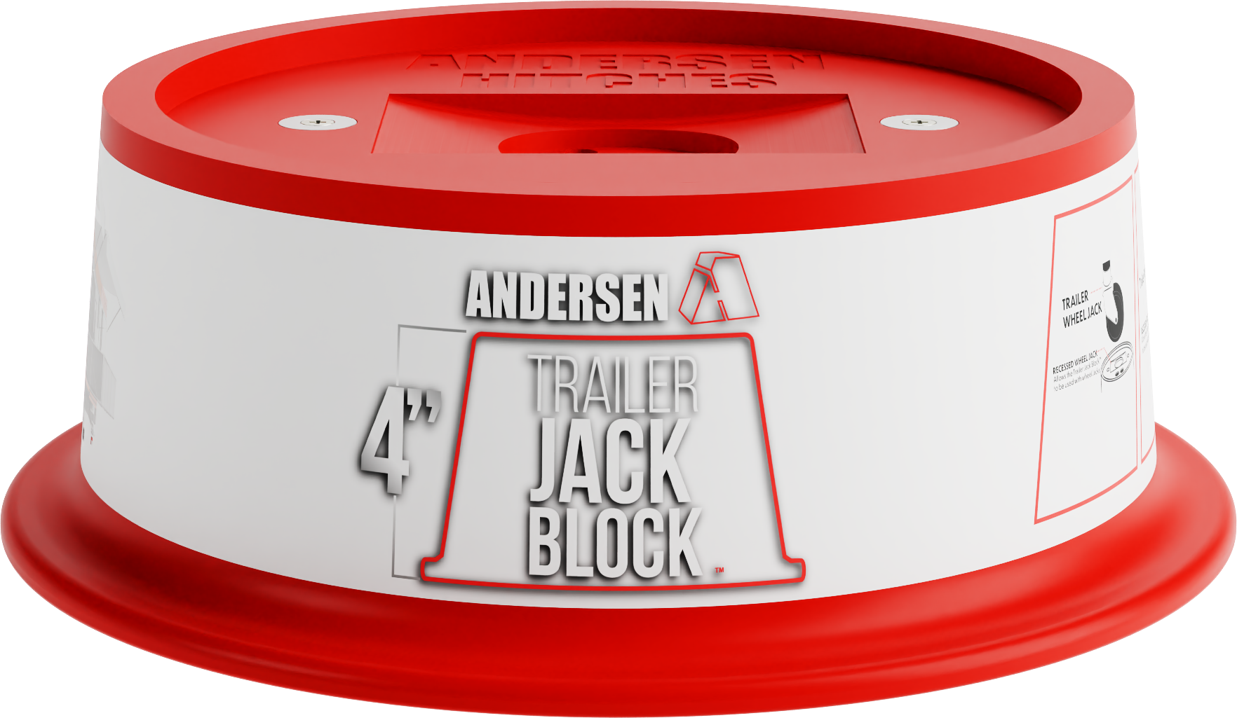 Andersen | Single 4" Trailer Jack Block | 3684 | 4" Tall | 9" Round
