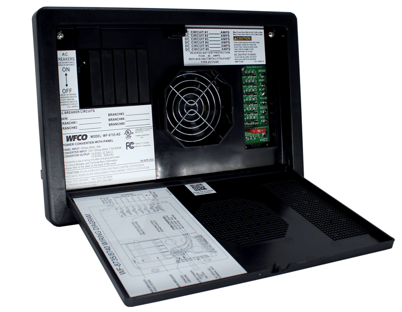 WFCO | Power Center RV Converter | Lithium Battery Auto-Detect | WF-87 ...